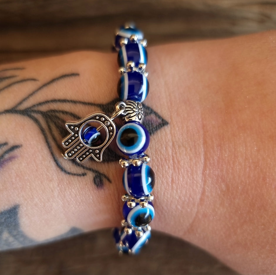 EVIL EYE PROTECTION BRACELETS – Wildlings Crystal Jewellery & Energy ...